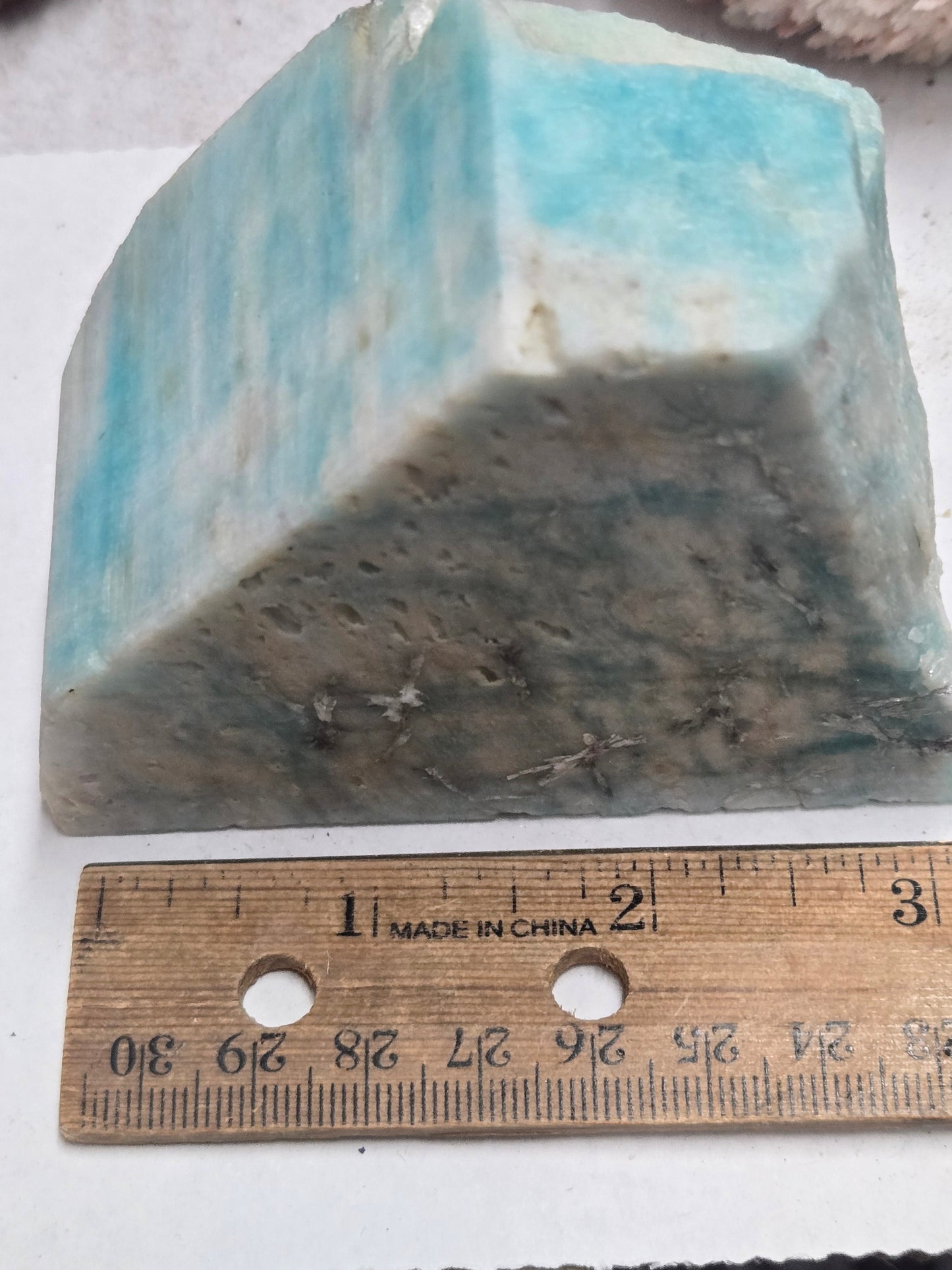 Amazonite Manebach twinned Specimen - Adam's Minerals – Adam's Minerals LLC