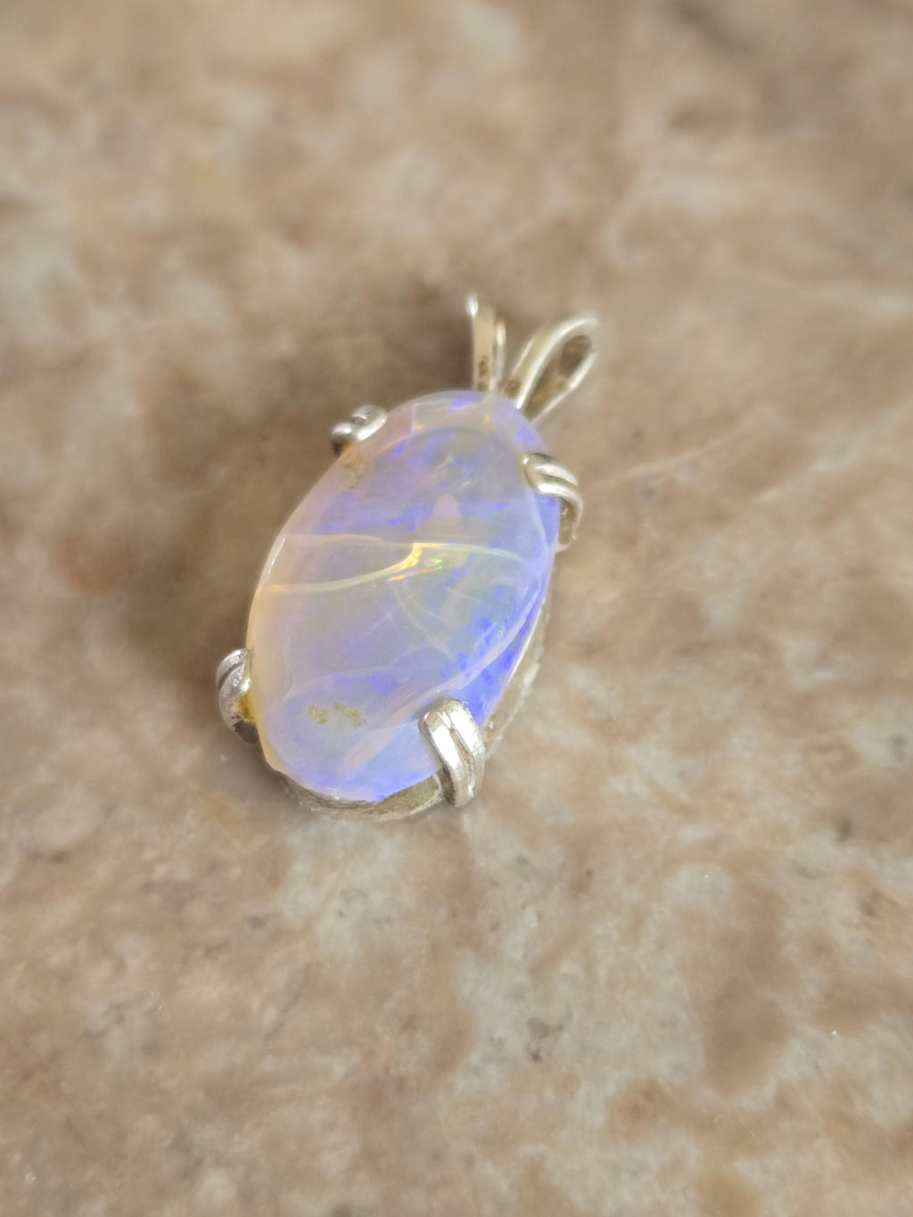 Lightning Ridge Black Opal Pendant - Adam's Minerals – Adam's Minerals LLC