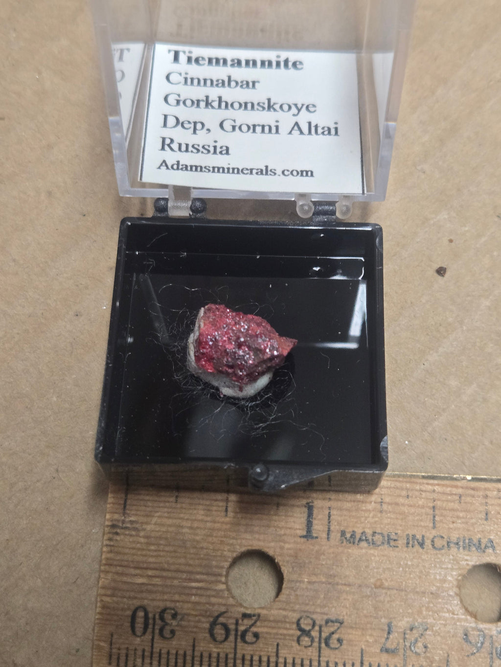 Tiemannite Cinnabar - Adam's Minerals LLC