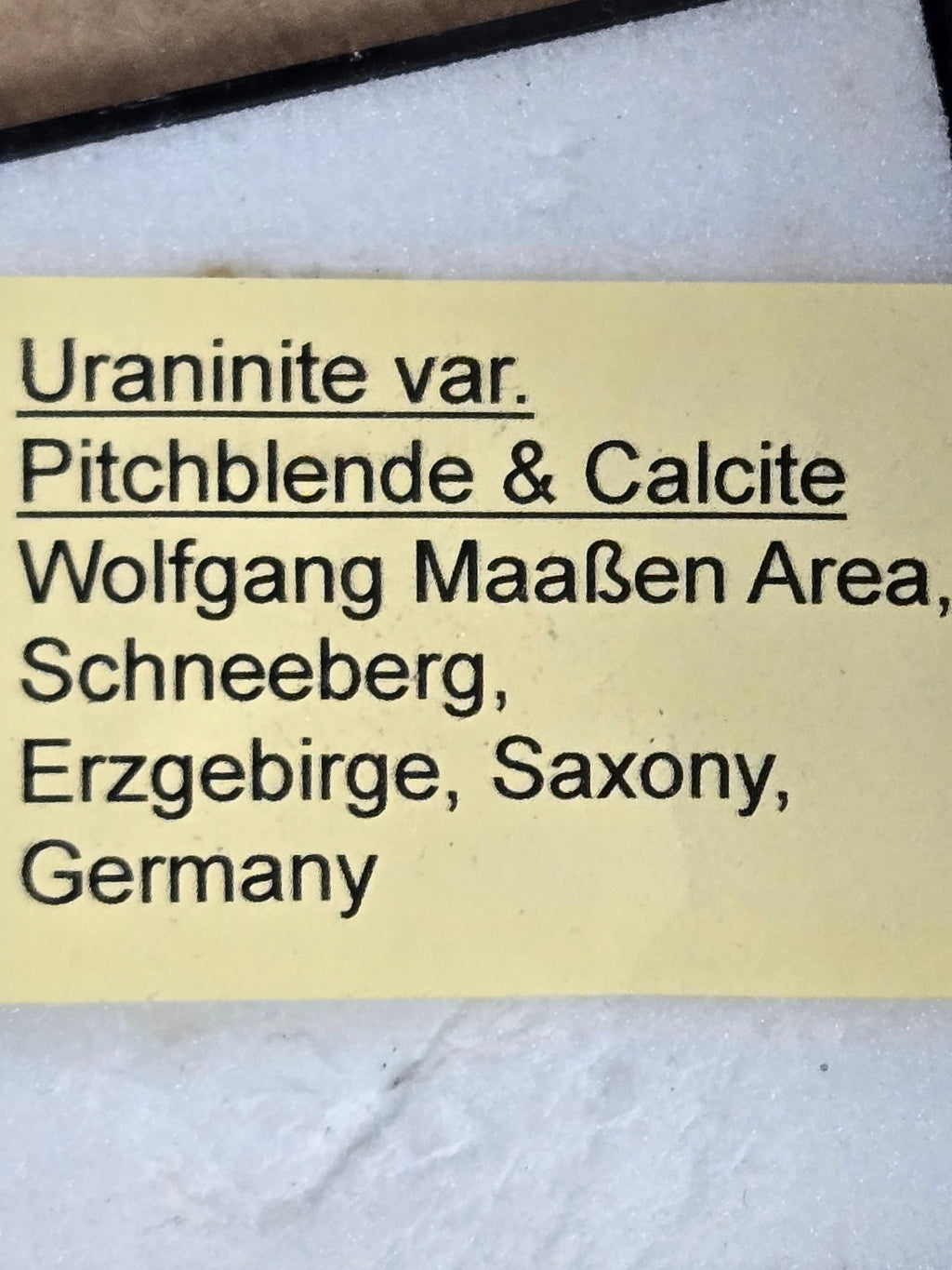 Uraninite specimen - Adam's Minerals LLC